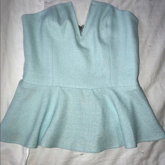 Rehab | Tops | Rehab Light Blue Linen Strapless Top M | Poshmark